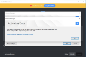 How to fix BricsCAD Licensing Error -105 (Error reading from network) ? - BricsCADPower