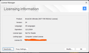 BricsCAD License Transfer (de-activate and re-activate) - BricsCADPower