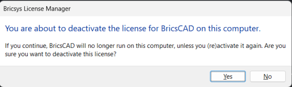 BricsCAD License Transfer (de-activate and re-activate) - BricsCADPower