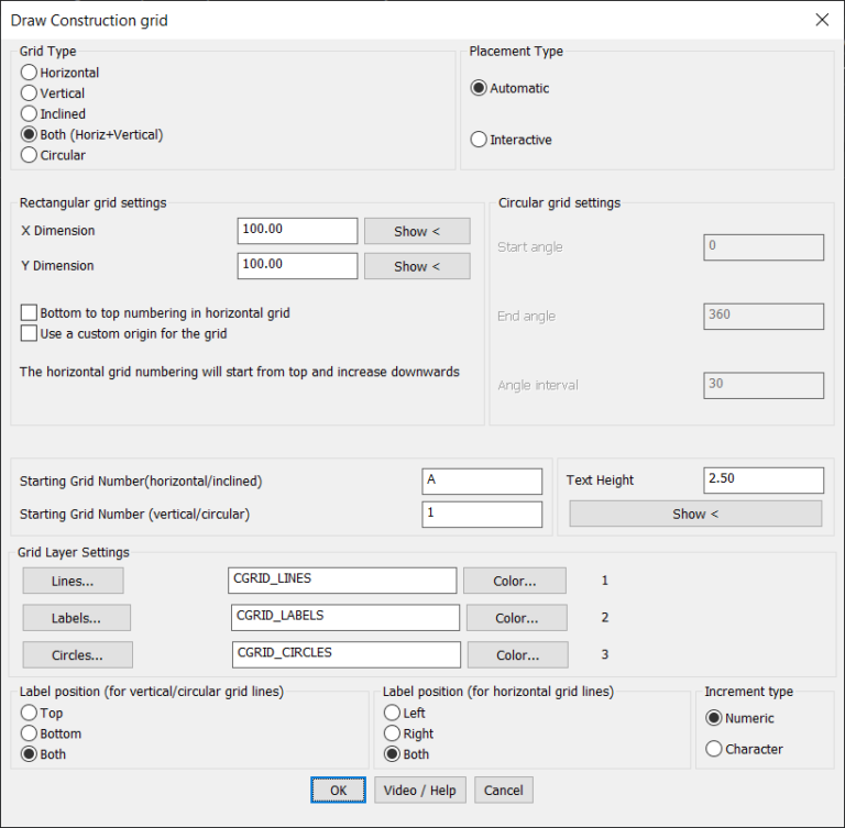 Construction Grid: CP_CGRID – CADPower Command - CADPower