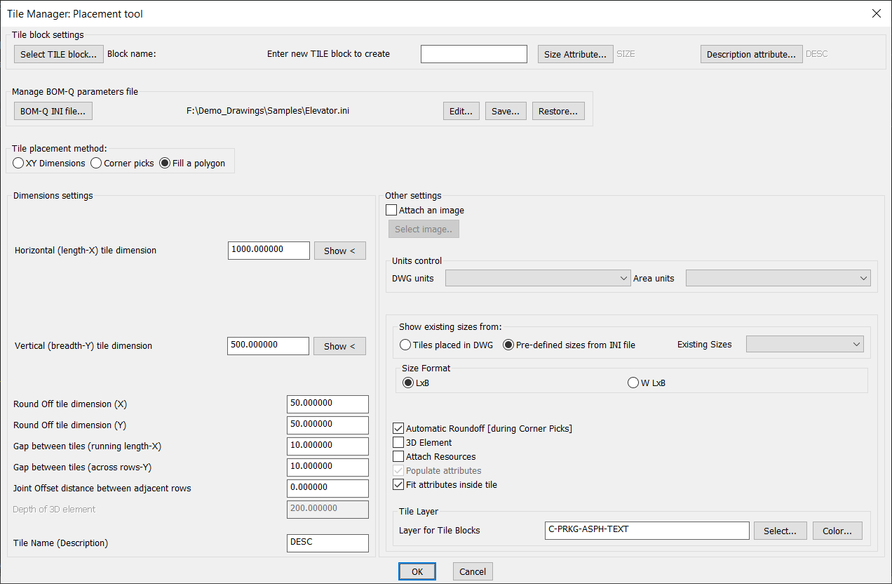 Place Panels Tiles Cp Tileplace Cadpower Command Cadpower