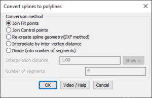 Convert Splines to Polylines: GT_SPL2PL – GeoTools Command - GeoTools
