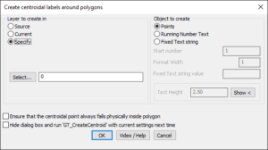 Create Centroid Marks Inside Closed Polygons: GT_CREATECENTROID – GeoTools Command - GeoTools