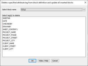 Delete Block Attribute Tags from Block Definition: GT_TAGDEL – GeoTools Command - GeoTools