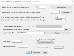 Multiple Cross Section Tools: GT_CROSSSECT – GeoTools Command - GeoTools