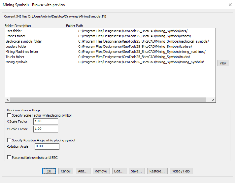 Mining Symbols: GEOL_MININGSYMBOLS – GeoTools Command - GeoTools
