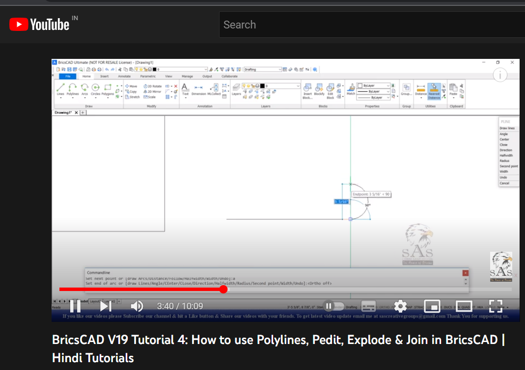 BricsCAD Videos Hindi -SAS Group-Designsense-Bricsys 2020