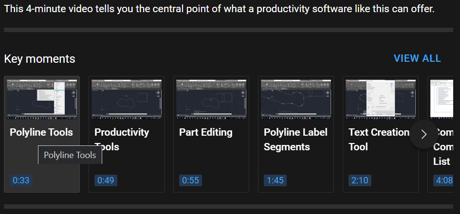 CADPower in AutoCAD - Brief features, 4 minute video- best