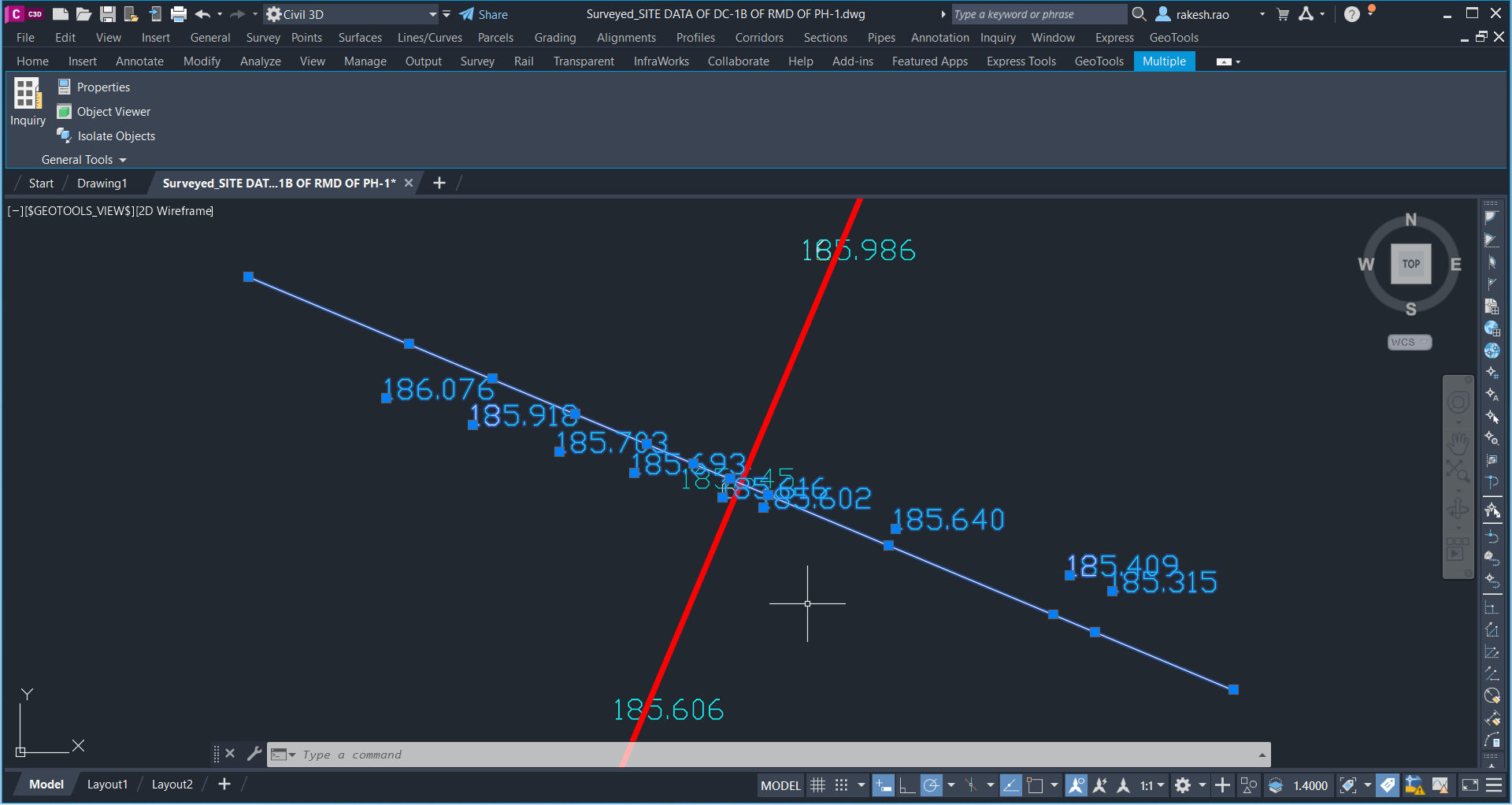 GeoTools for Processing Survey Cross-Section Data